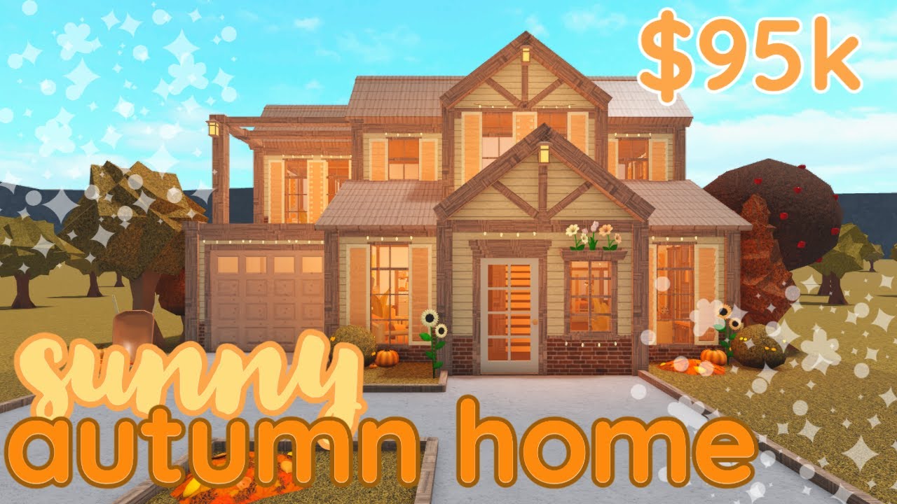 bloxburg | sunny autumn home pt. 1 | house build - YouTube