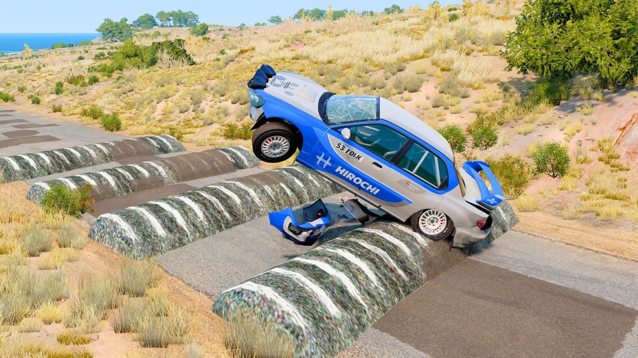 Speed Bumps Vs Car | HIGH SPEED CRAZY Crashes - BEAMNG DRIVE - YouTube