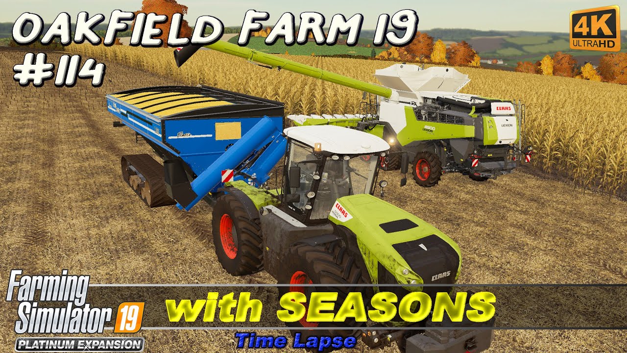 Finishing chaff harvesting and harvesting corn | Oakfield Farm 19 #114 ...