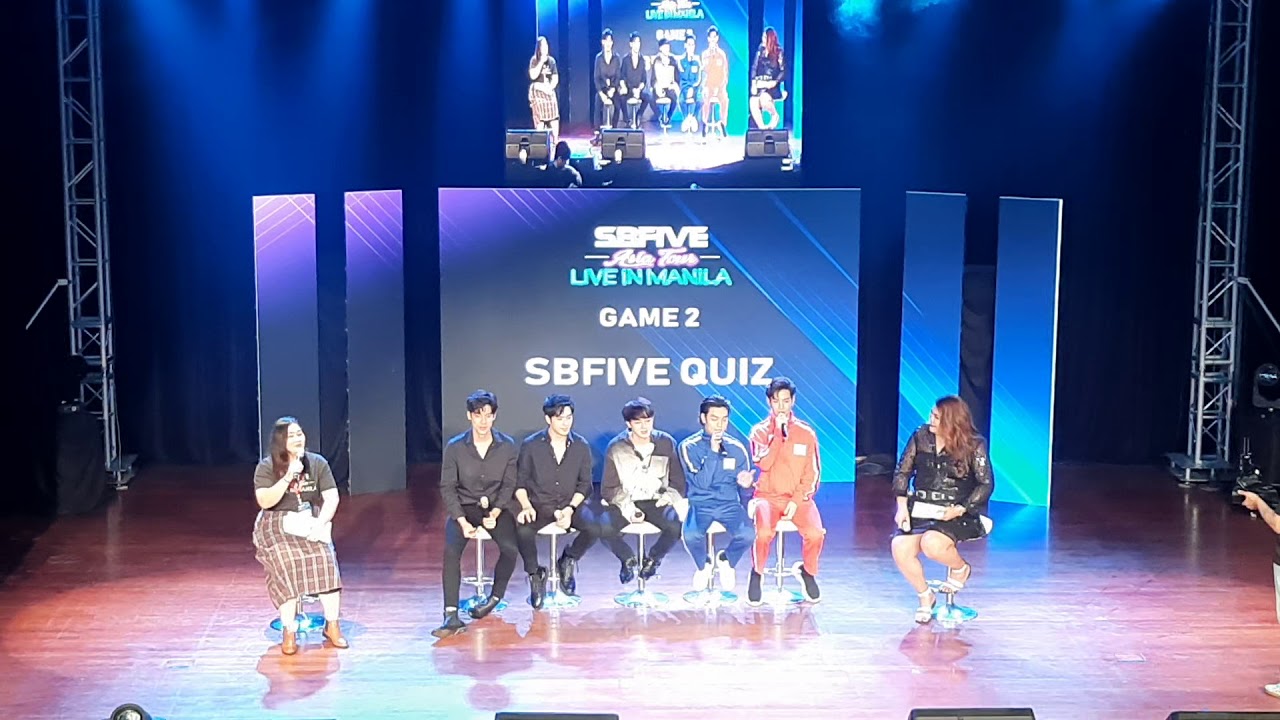 SBFIVE Live in Manila - Getting to know the SBFIVE members. - YouTube