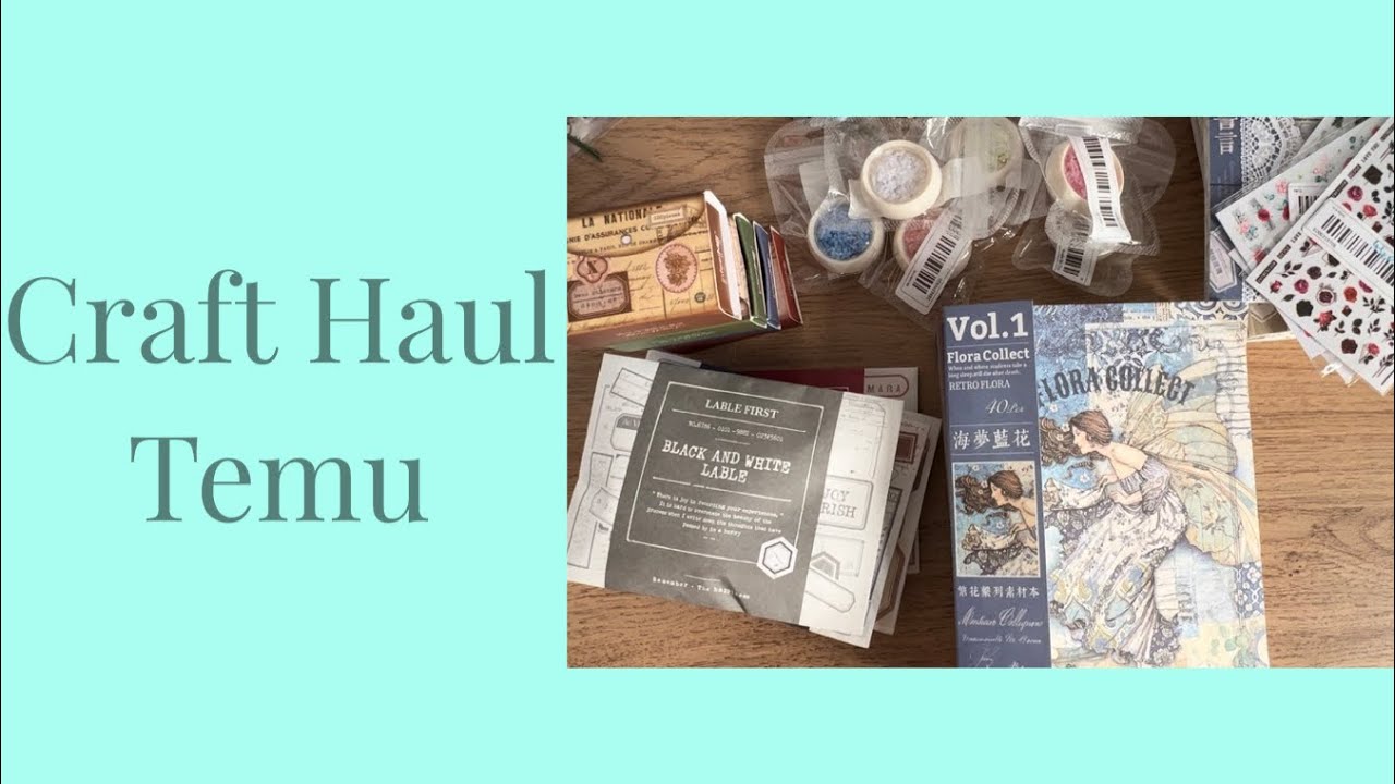 Temu Craft Haul - Papers, Stickers and more - YouTube