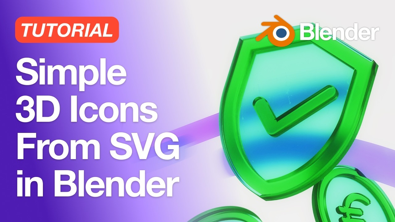 3D Icons from Simple SVG in Blender! Tutorial#blender #animation # ...
