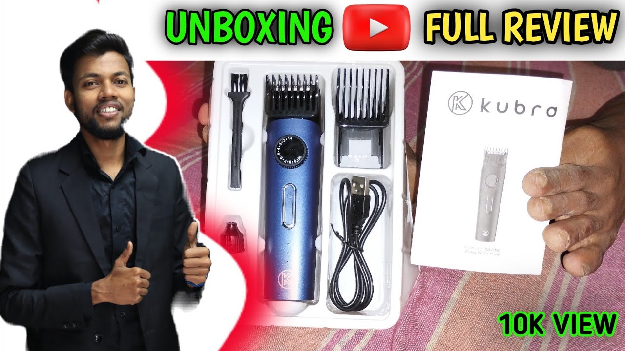 Hair Trimmer | KB-8000 Rechargeable Hair trimmer | unboxing full review ...