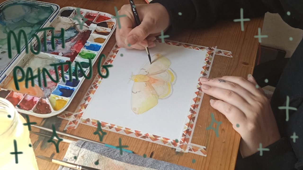 Moth study - Watercolor and colored pencil - YouTube