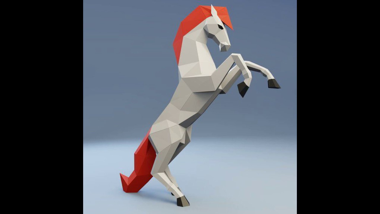 Caballo (Horse) paperfreak Papercraft - YouTube