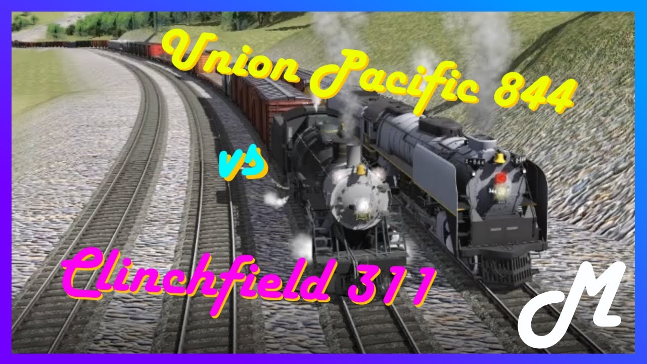 Union Pacific 844 vs Clinchfield 311 in Trainz 2020 - YouTube