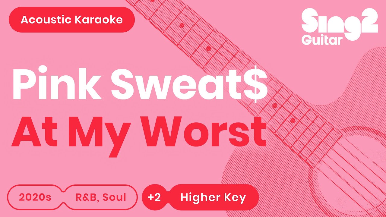 Pink Sweat$ - At My Worst (Higher Key) Acoustic Karaoke - YouTube Music