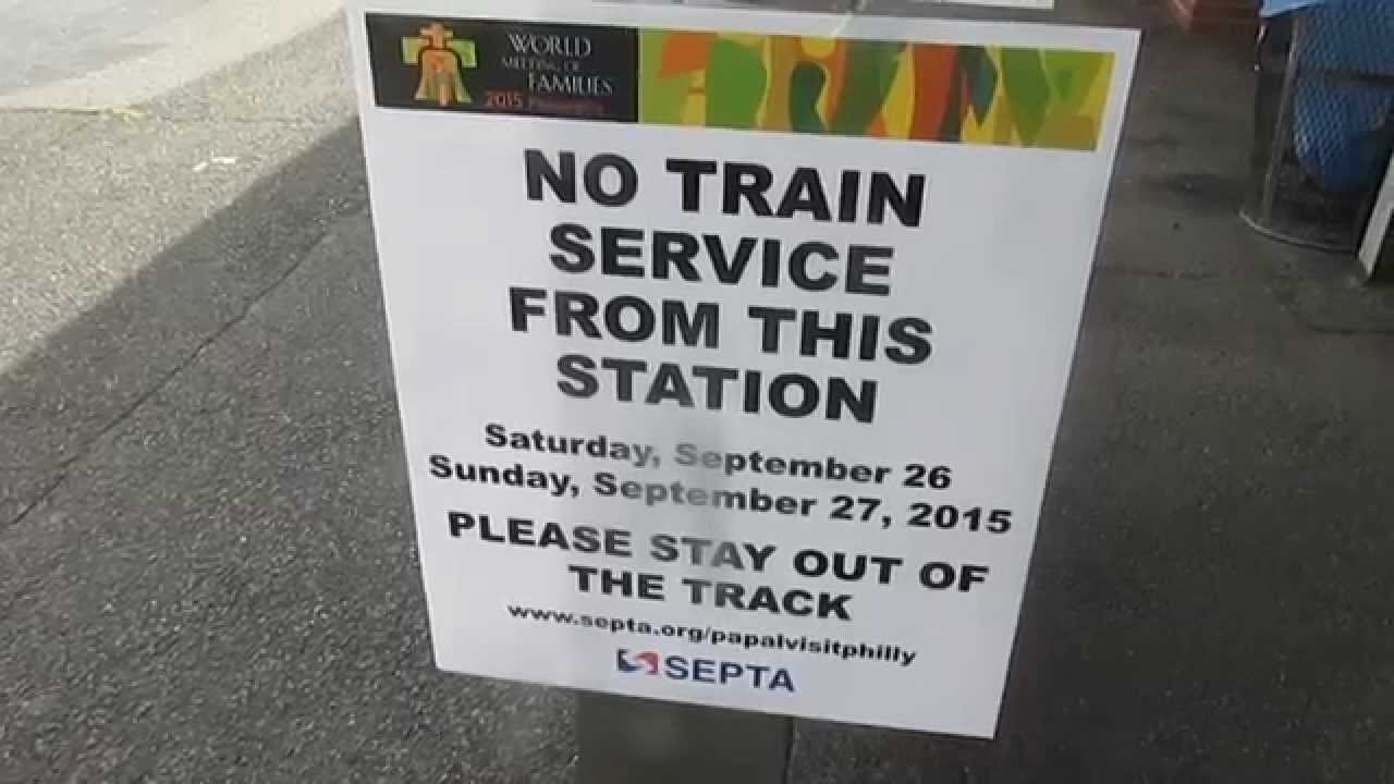 SEPTA Regional Rail Train Service Sign at West Trenton - YouTube