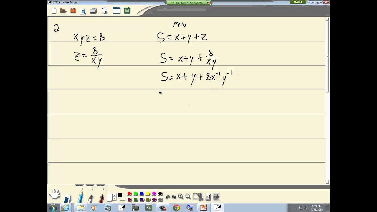 Calculus III: Applications of Extrema of Functions of Two Variables - YouTube