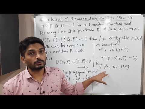 Riemann Integration | Lecture 19 | Criterion of Riemann Integrability ...
