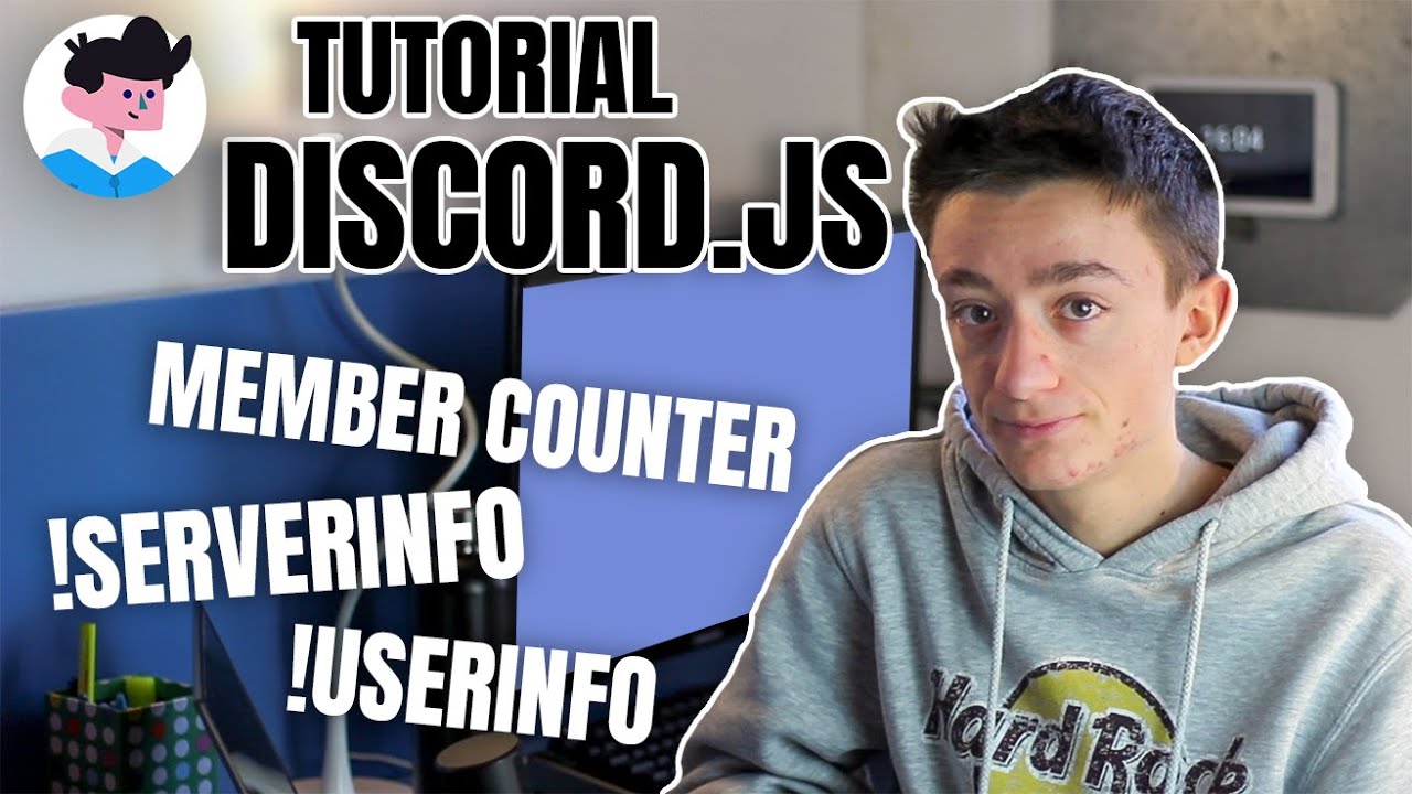 Member counter, !serverinfo, !userinfo - Tutorial Discord.js - YouTube
