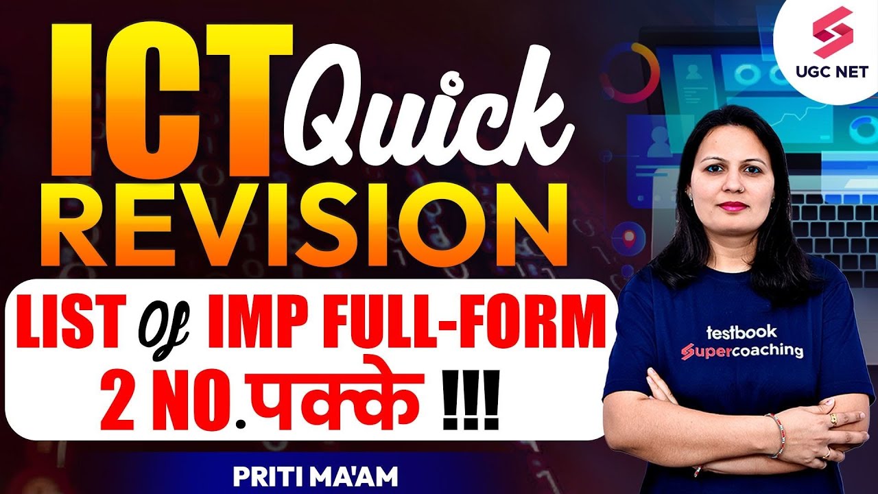 UGC NET Paper 1 Revision | ICT Quick Revision | Paper 1 List of Imp ...