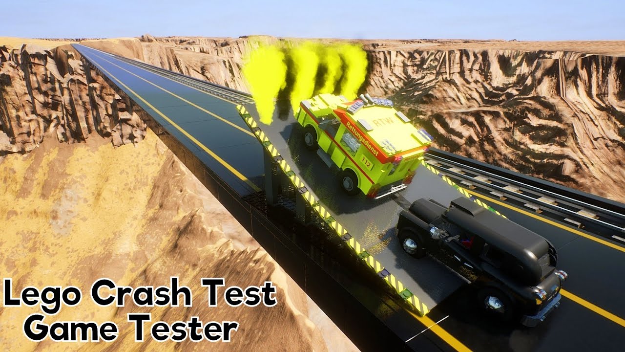 Open Brigde Lego Vehicle Ramp Jump - Brick Rigs Lego Crash Test - YouTube