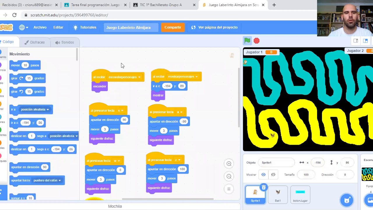 Tarea final Scratch TIC 1º Bachillerato - YouTube