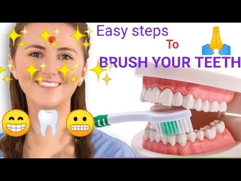 How to brush your teeth? |Tutorial video | Easy steps - YouTube