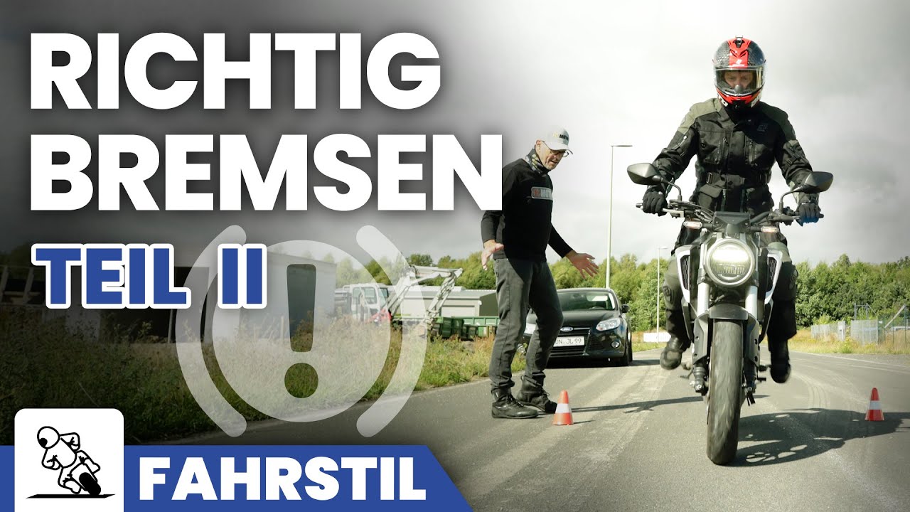 Fahrtechnik richtig bremsen Part II - Bremsweg, ABS, Körperhaltung uvm ...