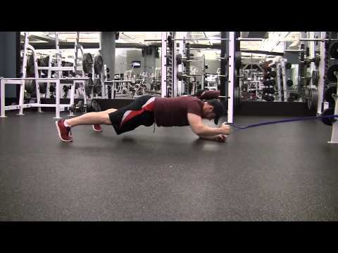 Plank 1-arm elastic row - YouTube