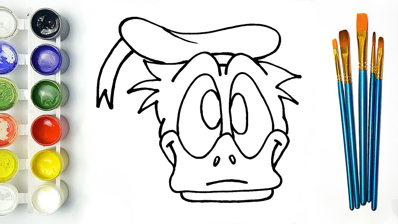 How to draw Donald Duck easy step by step - YouTube
