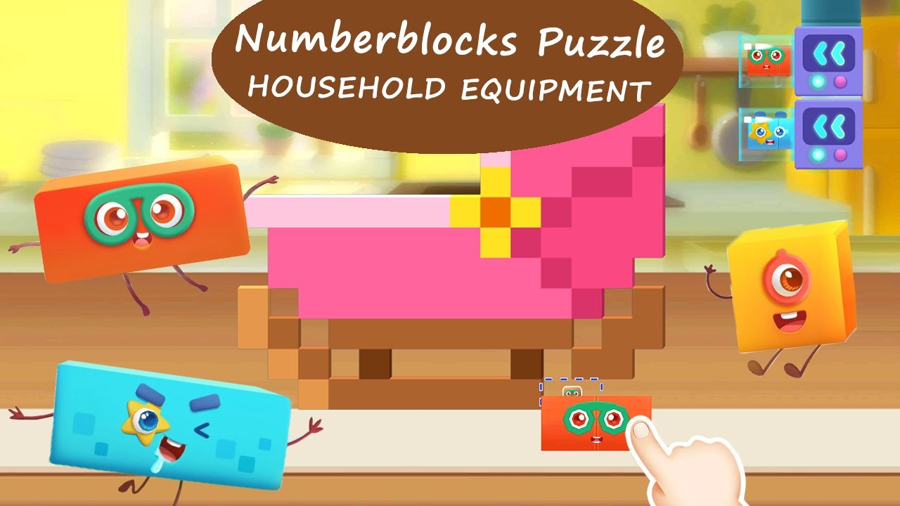 Baby Panda's Block World - Numberblocks Puzzle #9 - HOUSEHOLD EQUIPMENT ...