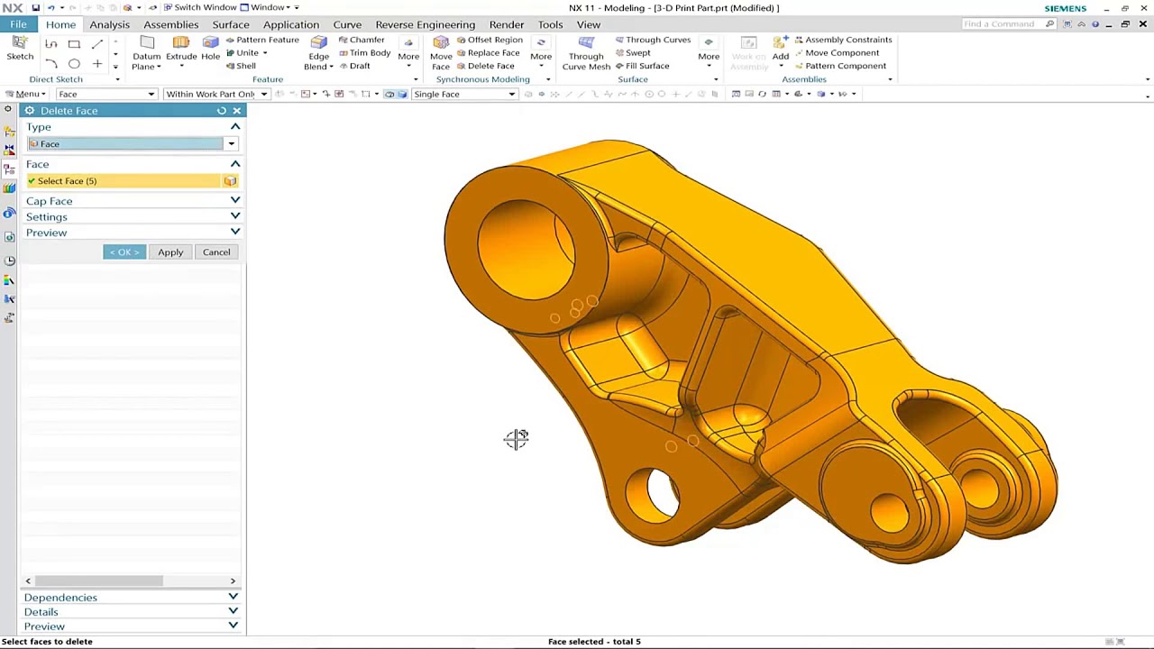 NX 11 Convergent Modeling and 3D Printing1 - YouTube