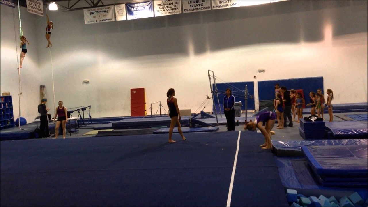Morgan Level 10 Floor routine practice with Arabian Double front added ...