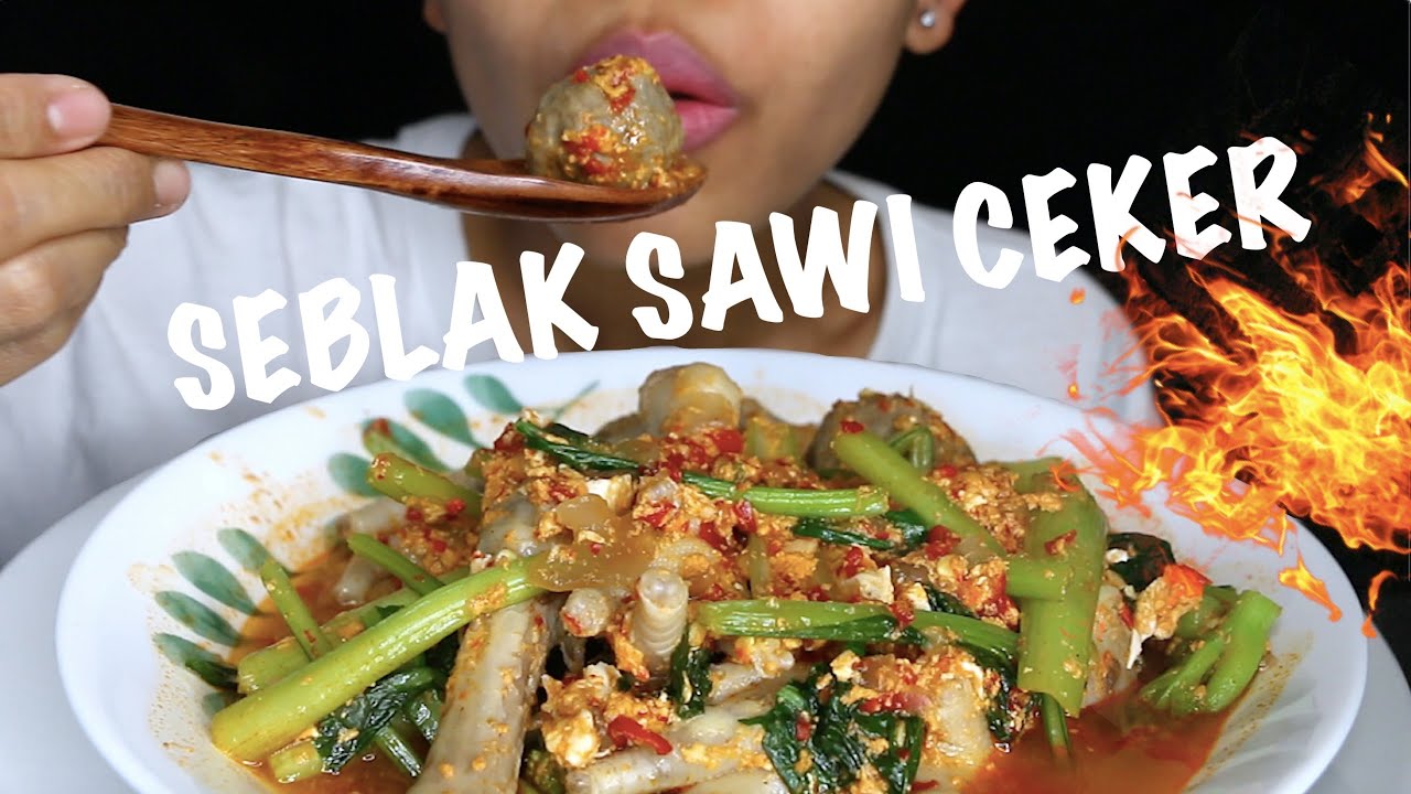 ASMR SEBLAK SAWI CEKER SYEGER MANTUL || ASMR MUKBANG INDONESIA || RESEP ...