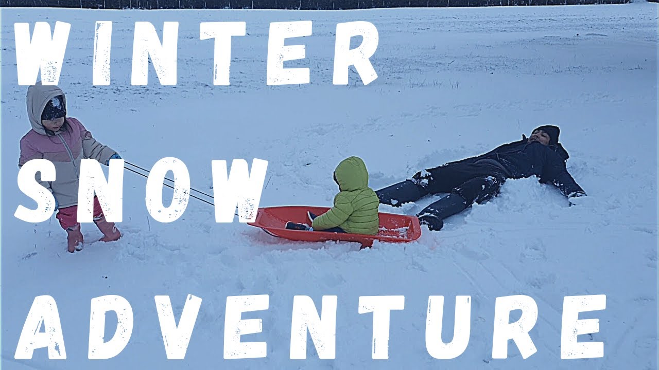 Sledging in the Snow | Fun Snow Ride with Kids.... - YouTube