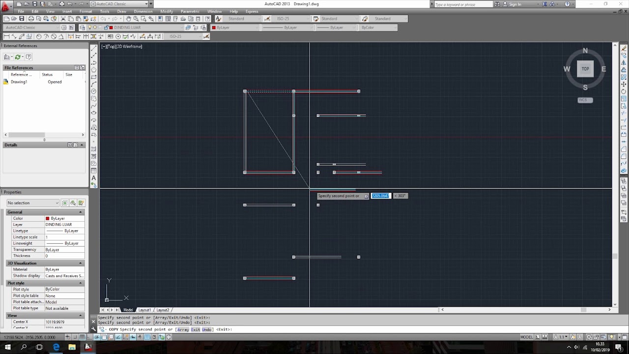 BELAJAR AUTOCAD #7 - TUTORIAL MEMBUAT DENAH - PART 1 - YouTube