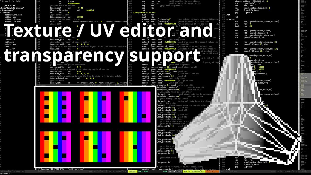Editing textures / UV and transparency support! + L3d editor tutorial - YouTube