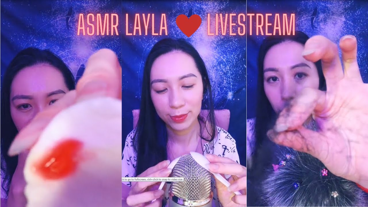 ASMR Tiktok live (mukbang, feeding, spider web, spoon, plucking ...