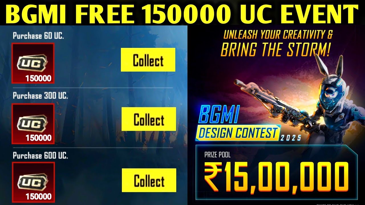 😍BGMI FREE 150000 UC EVENT TRICK | BGMI DESIGN CONTEST EVENT EXPLAINED ...