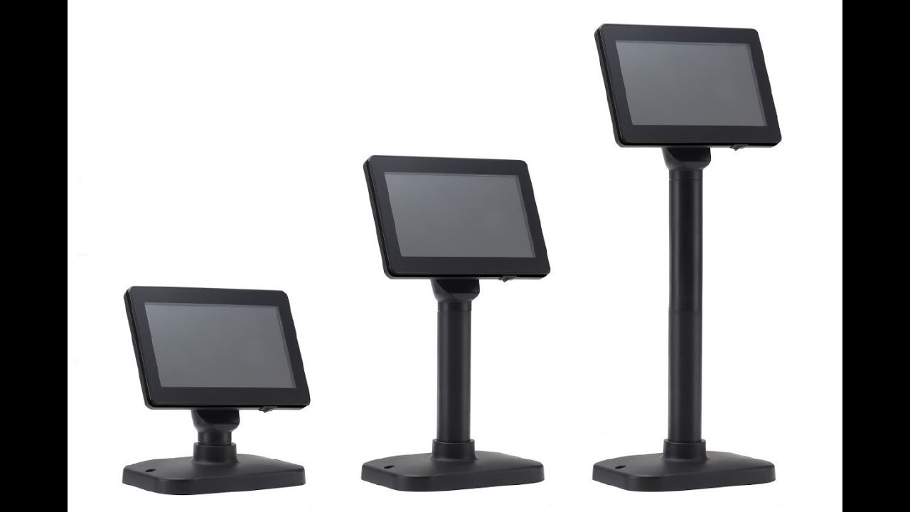 BS700-I 7" MONITOR CUSTOMER POLE DISPLAY, USB - YouTube