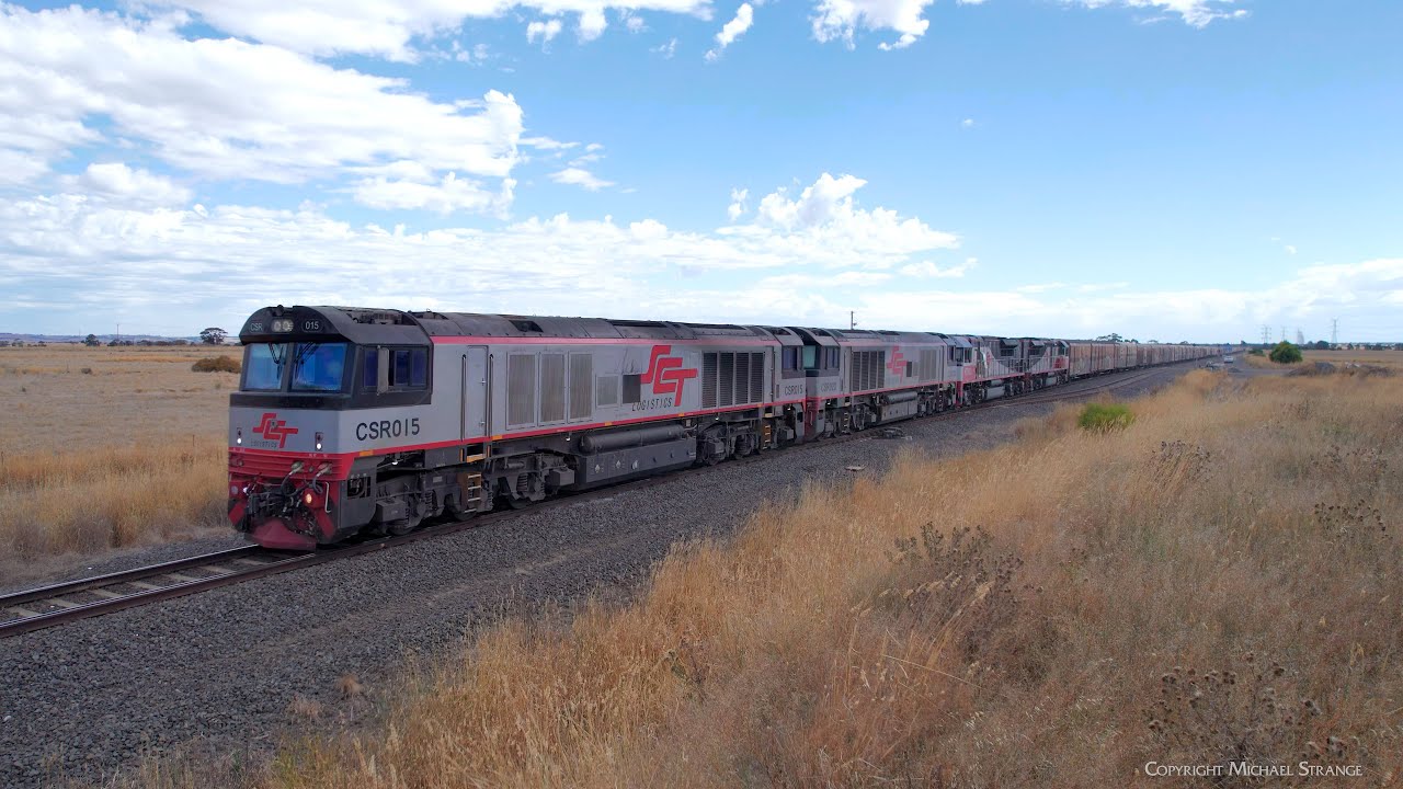 SCT 5PM9 Freight Train With CSR & SCT Class Diesel Locomotives (5/3 ...