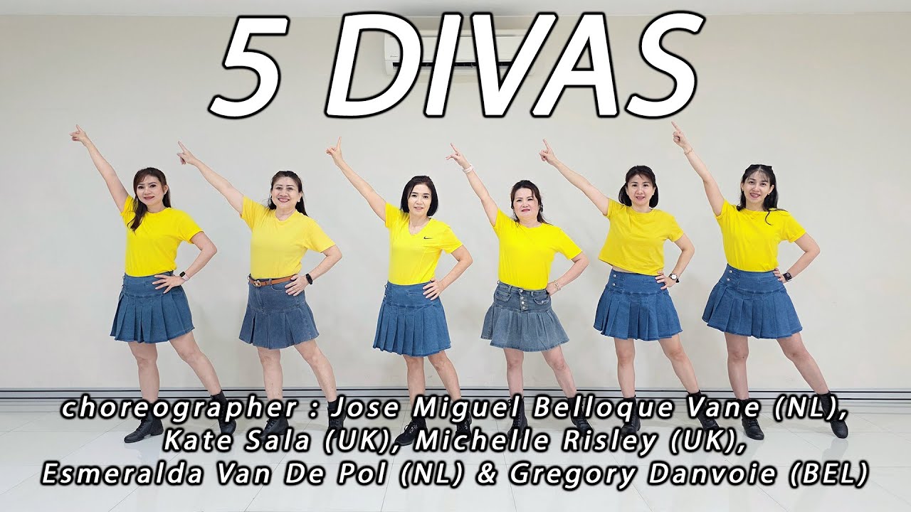 5 DIVAS · Primadonna - First Time Flyers | LINE DANCE | XIN XING - YouTube