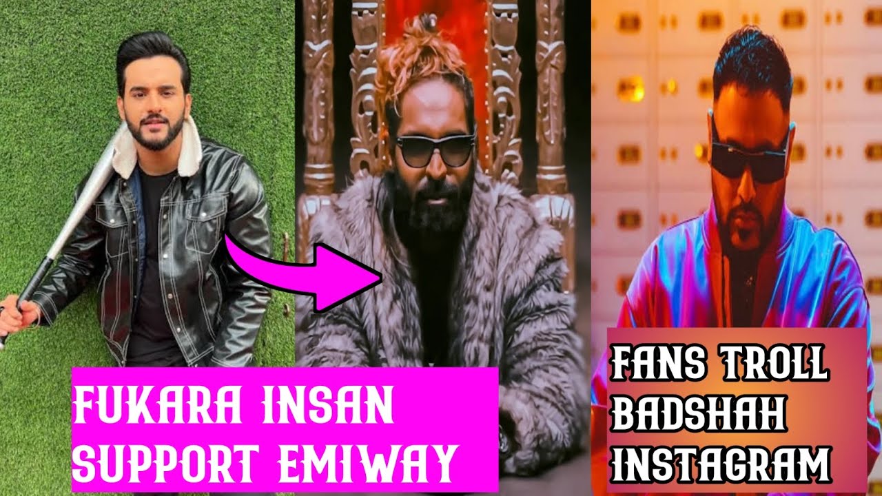 fukara insan support emiway bantai | fans troll badshah on instagram ...