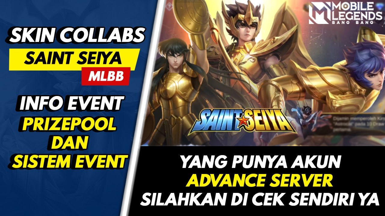 BOCORAN EVENT MLBB X SAINT SEIYA 2022 - PRIZEPOOL, HARGA SKIN DAN ...