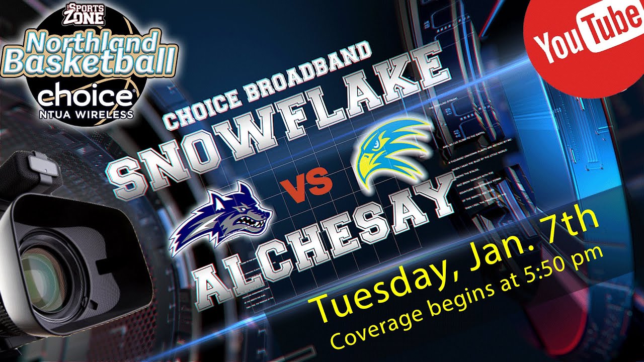 Northland Basketball Boys - Snowflake Lobos vs Alchesay Falcons - YouTube