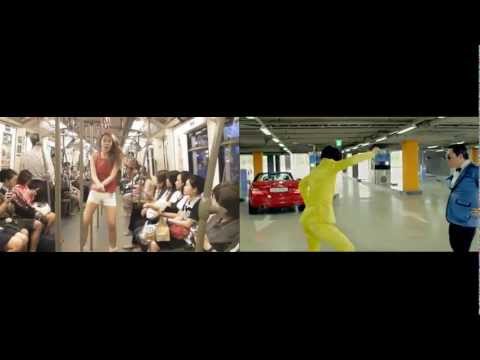 PSY - GANGNAM STYLE + แกนนำสไตล์ Bie The Ska Comparsion!