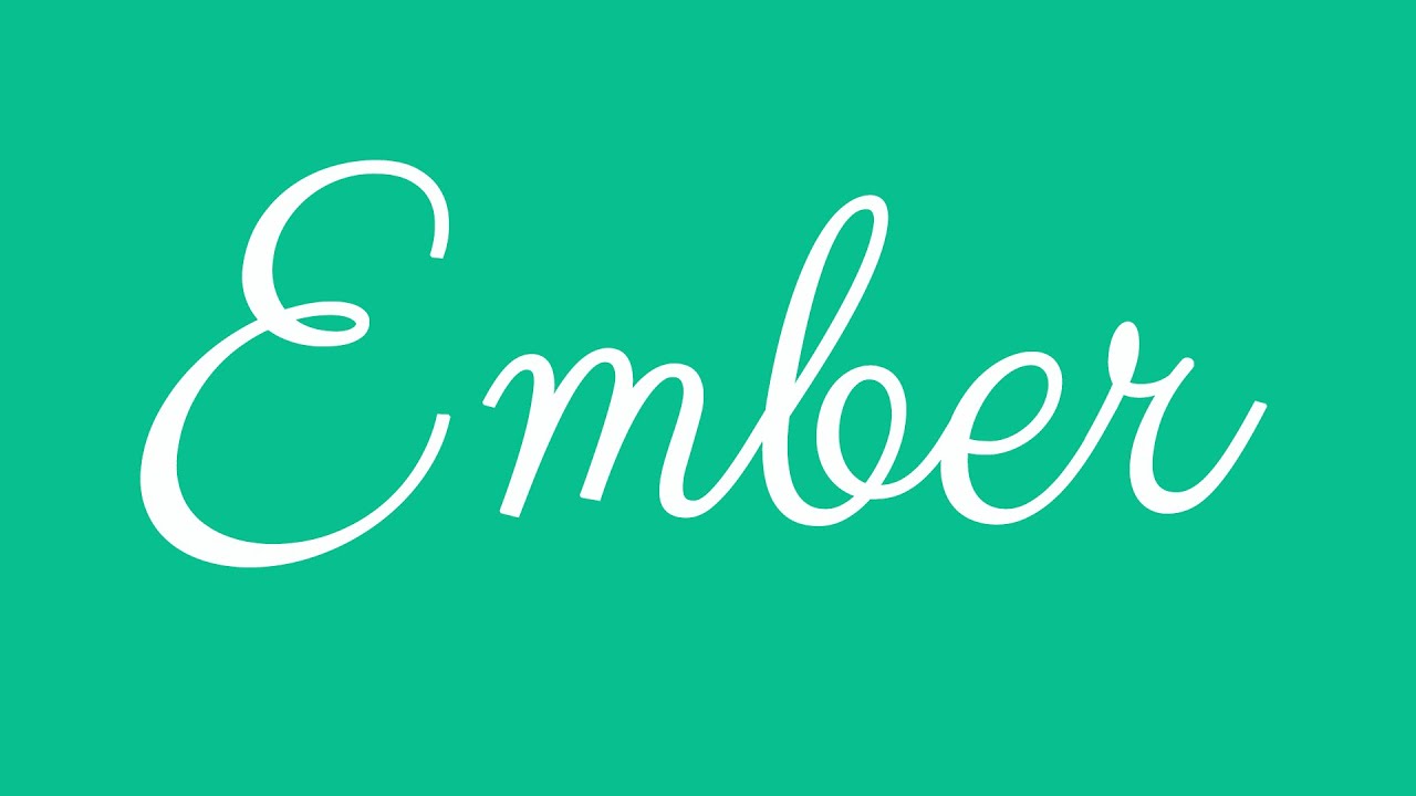 Learn how to Sign the Name Ember Stylishly in Cursive Writing - YouTube