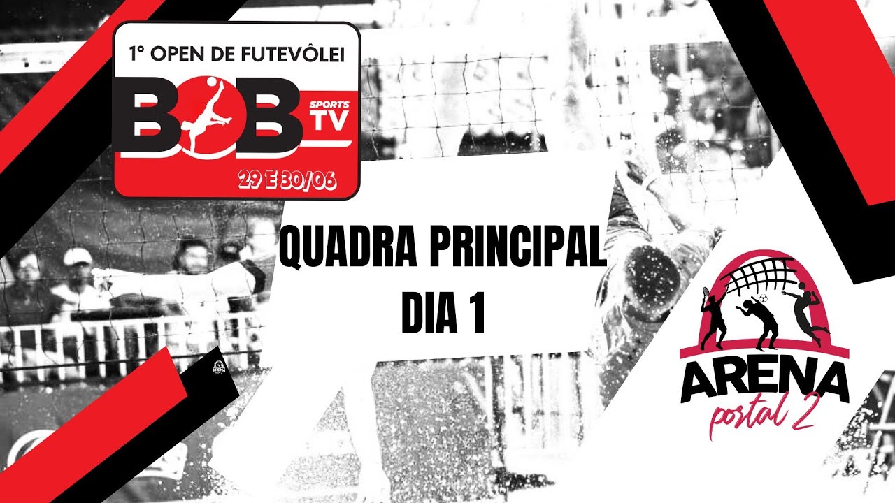 Open Bob Sports TV de Futevôlei Quadra Principal Dia 1 - YouTube