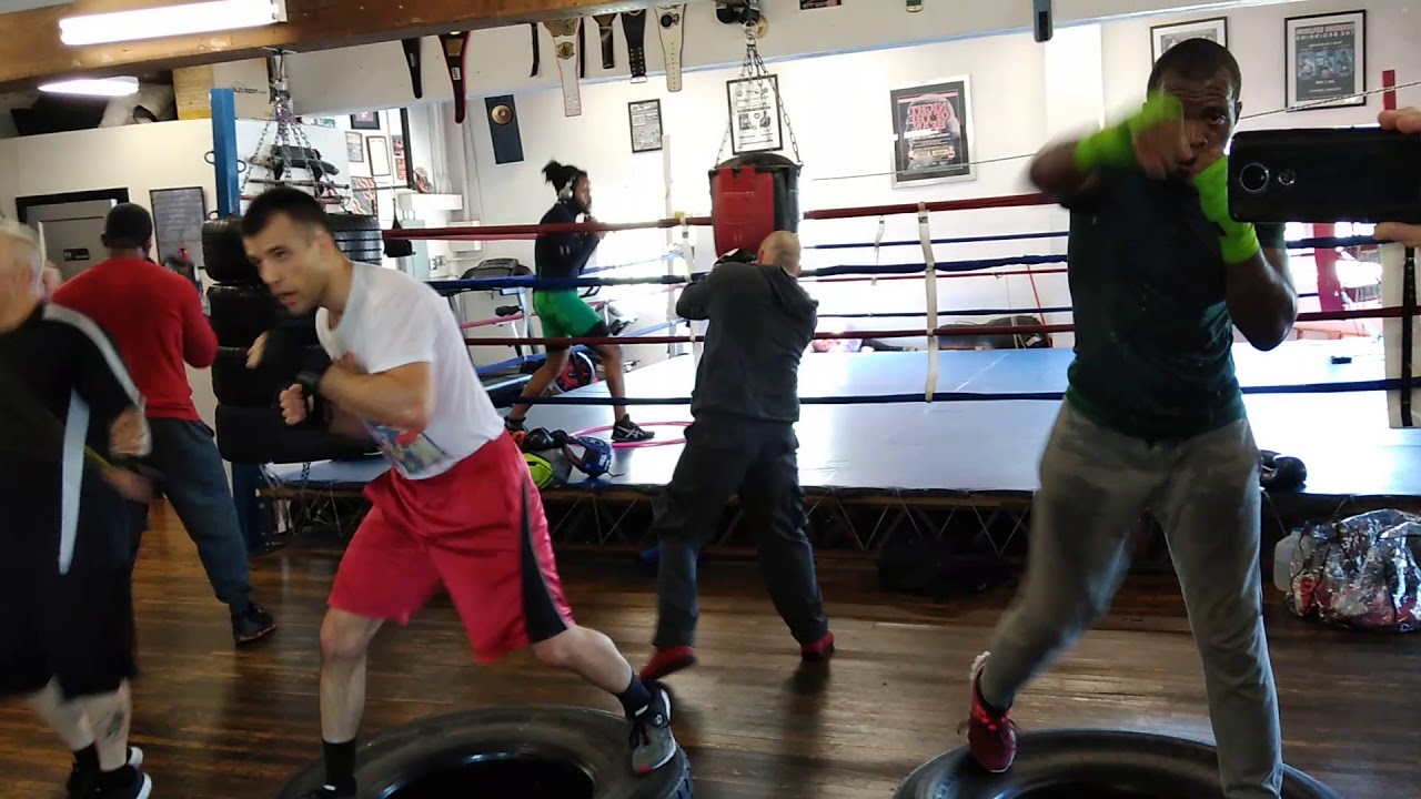 Tire bounce shadow boxing - YouTube