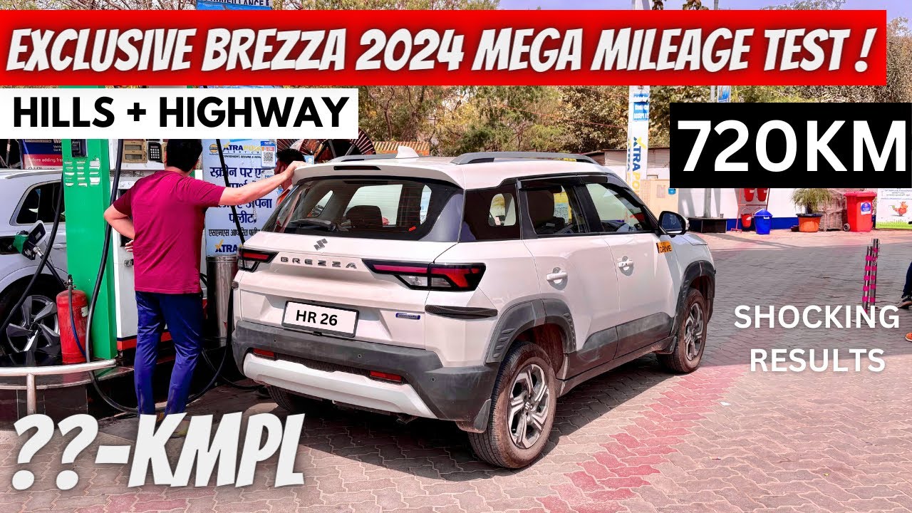 New Maruti Brezza Highway Mileage Test Petrol 2024 Tank To Tank ...