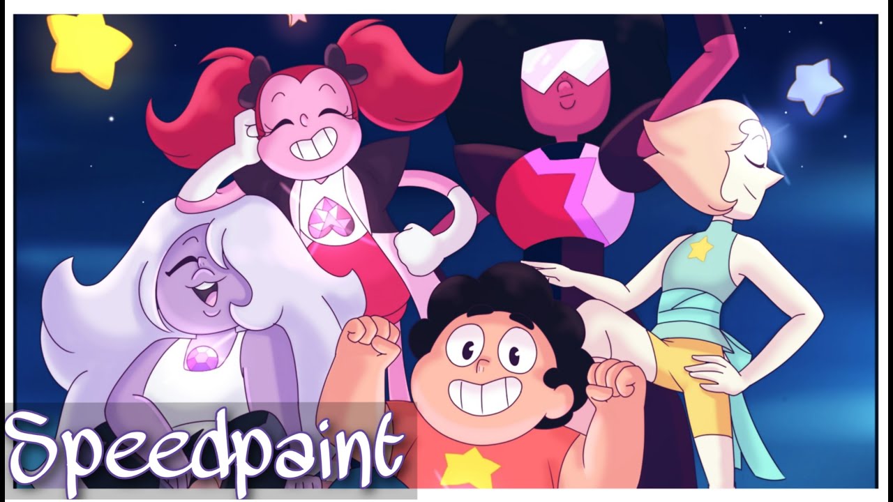 Steven Universe Poster Redraw (ft. Spinel) - SU speedpaint - YouTube