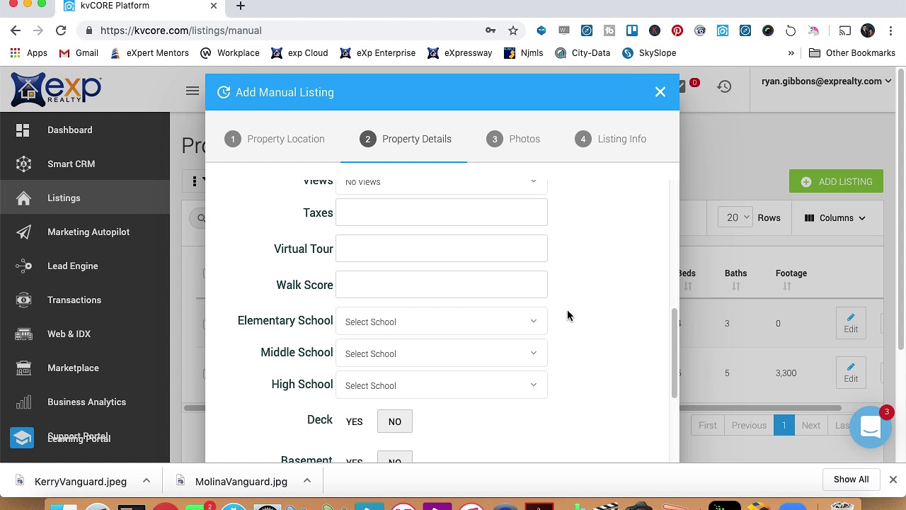 How to enter a manual listing in KVCore - YouTube