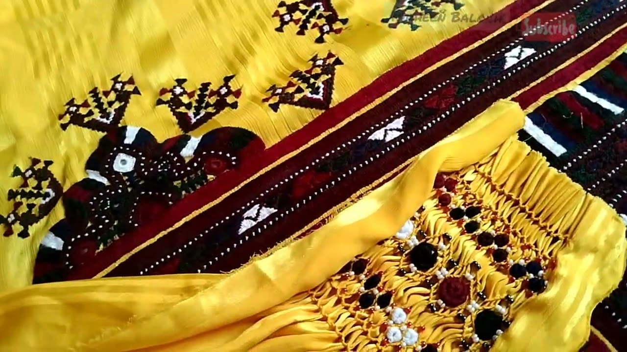 Baloch Gul Doch designs|| Hand Embroidery dress design|| Balochi dress ...