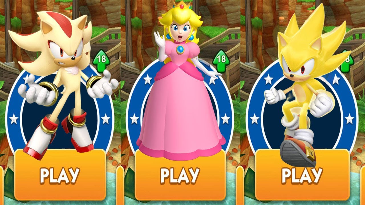 Sonic Dash - Super Shadow vs Super Silver vs Princess Peach Subway ...