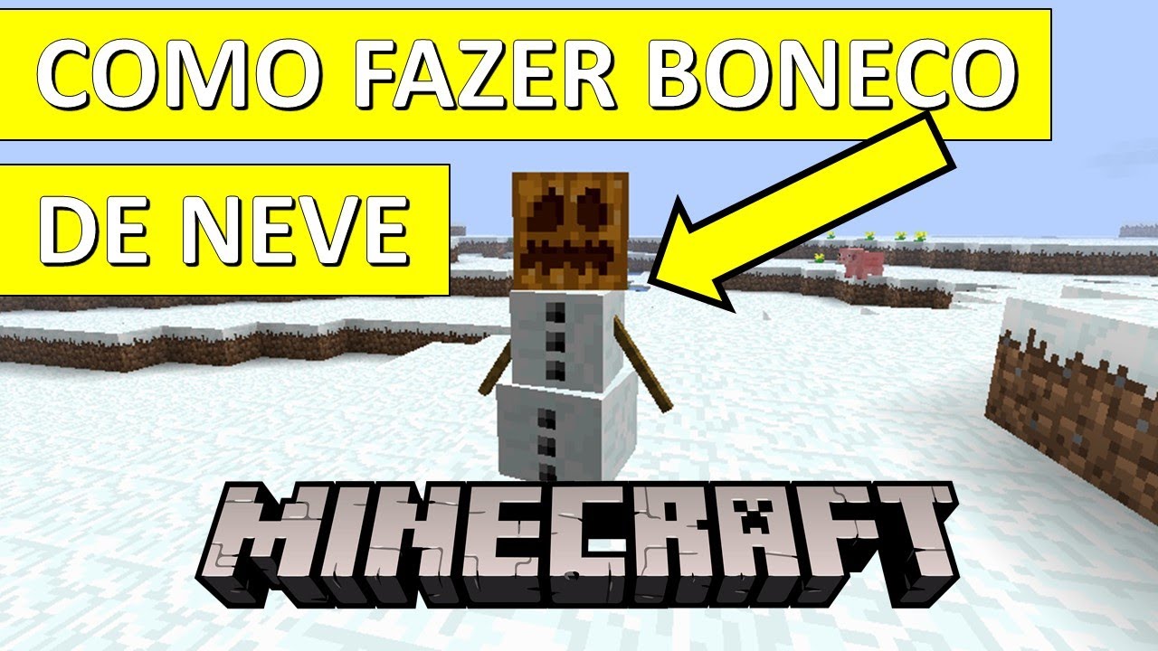 Como fazer boneco de neve no Minecraft | Dicas de Minecraft - YouTube