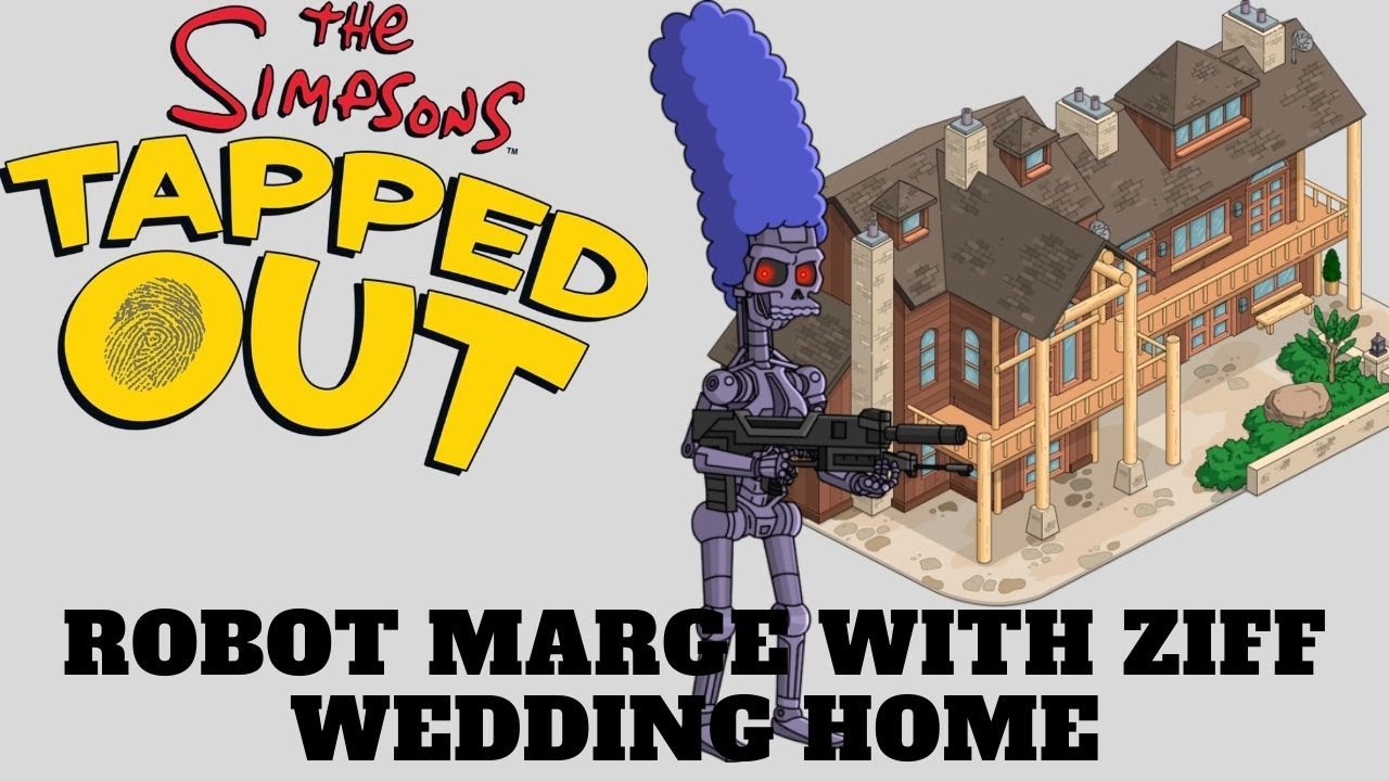 TSTO Premium Gameplay - Robot Marge with Ziff Wedding Home - YouTube