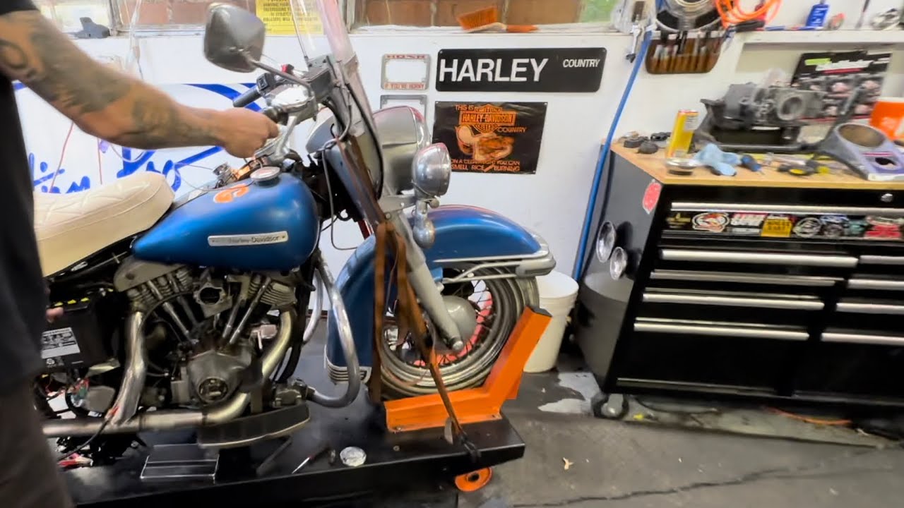 Barn Find 1974 Harley Davidson Shovelhead 1st Start! - YouTube