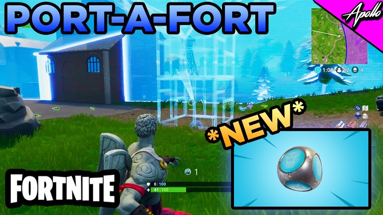 *NEW* PORT-A-FORT Item in FORTNITE!!! - YouTube